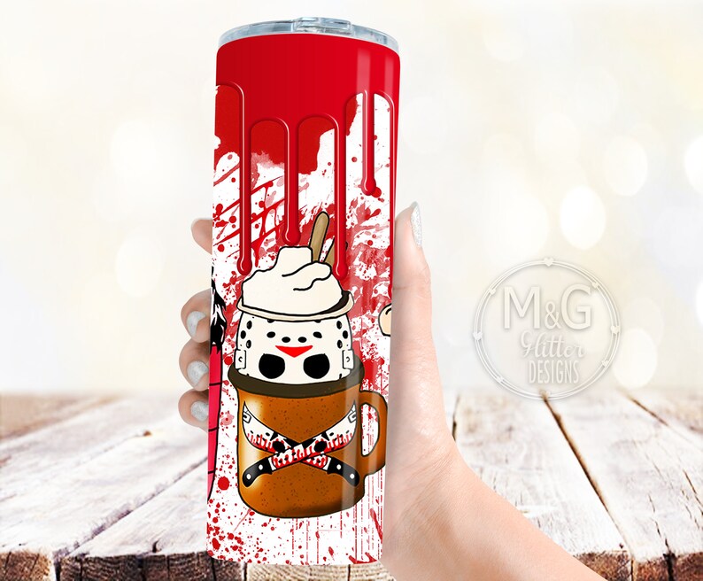 Horror Digital 20oz Wrap Digital Sublimation Design Drip - Etsy
