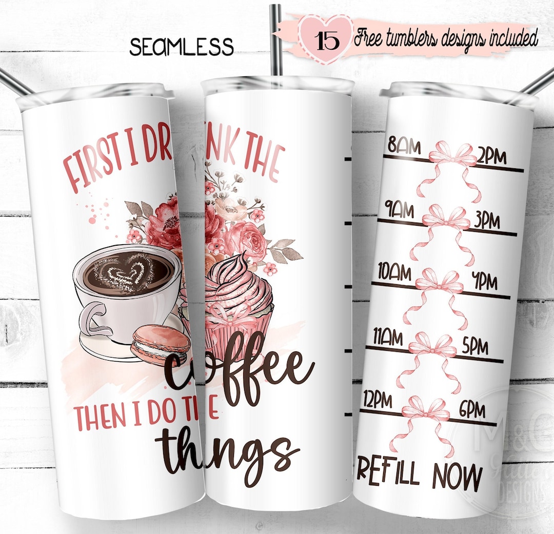 Coffee 20oz Wrap, Digital Sublimation Design, 20oz Digital Design ...