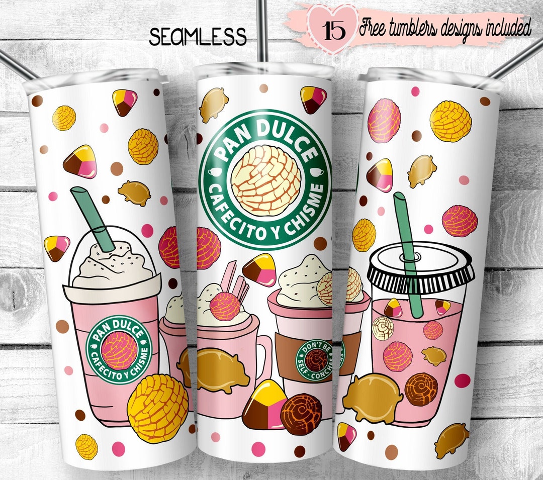 Cafecito Y Chisme Tumbler Design: Mexican Concha Pan (digital Download ...