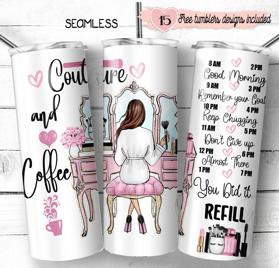 Beauty 20oz Tumbler Wrap, Digital Sublimation Design, Beauty and Coffee ...