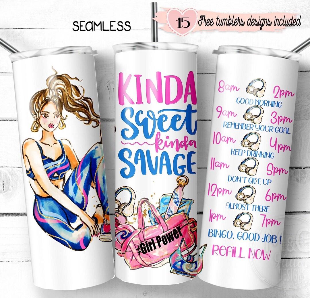 Motivational Digital 20oz Wrap, Digital Sublimation Design, Girl Power ...