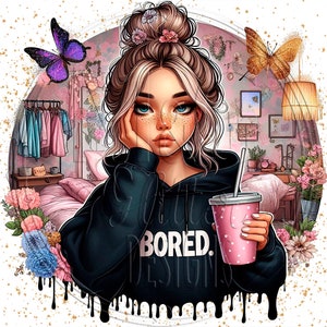 Bored Life 20oz Wrap, Digital Sublimation Design, 20oz Digital Design ...
