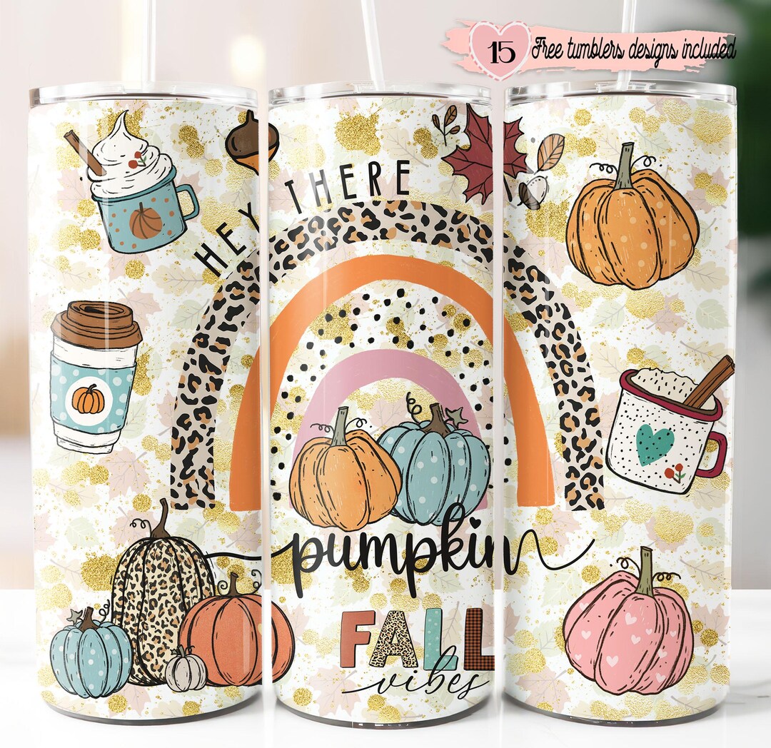 Fall Digital 20oz Wrap, Digital Sublimation Design, Glitter Digital ...