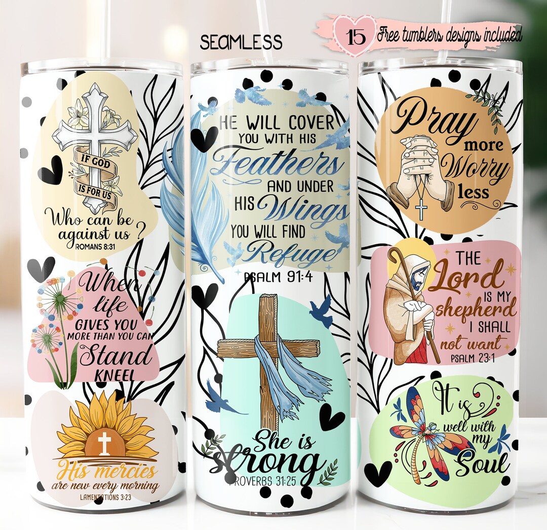 Christian 20oz Wrap, Digital Sublimation Design, 20oz Digital Design ...