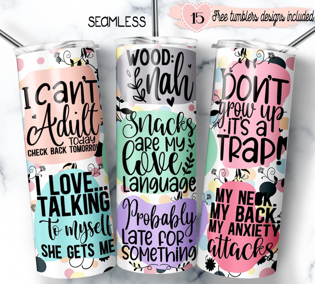Sarcastic Tumbler Wrap, 20oz Skinny Tumbler Wrap, Sublimation Tumbler ...