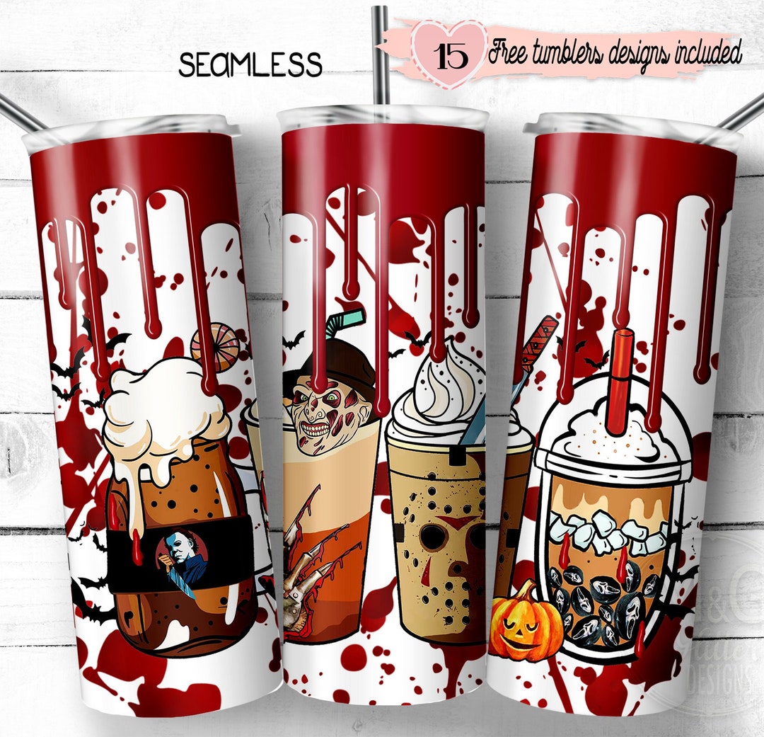Horror Digital 20oz Wrap, Digital Sublimation Design, Drip Digital ...