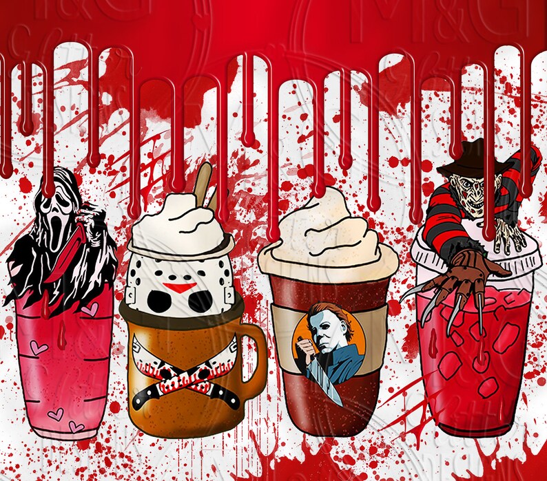 Horror Digital 20oz Wrap Digital Sublimation Design Drip - Etsy