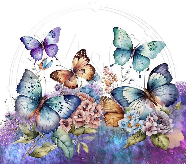 Butterfly 20oz Wrap Design Digital Sublimation Design 20oz - Etsy