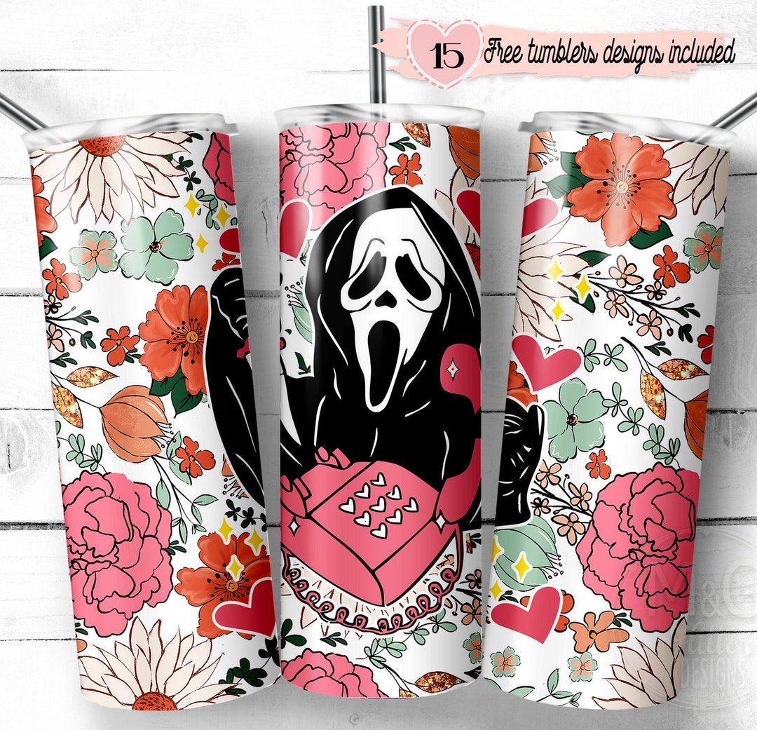Floral Horror Digital 20oz Wrap Digital Sublimation Design - Etsy