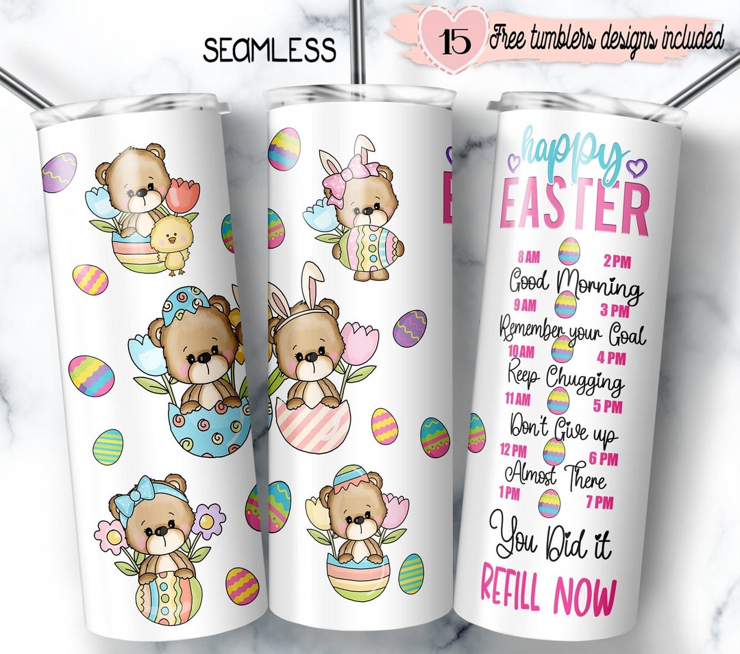 Happy Easter 20oz Wrap, Bunny Easter 20oz Wrap, Sublimation Wrap ...