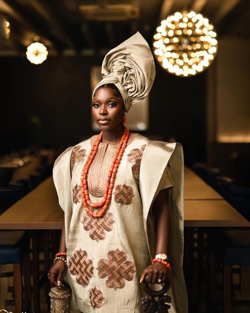 Women Dansiki Aso Oke Attire With Gele, Women Luxurious Wear, Women ...