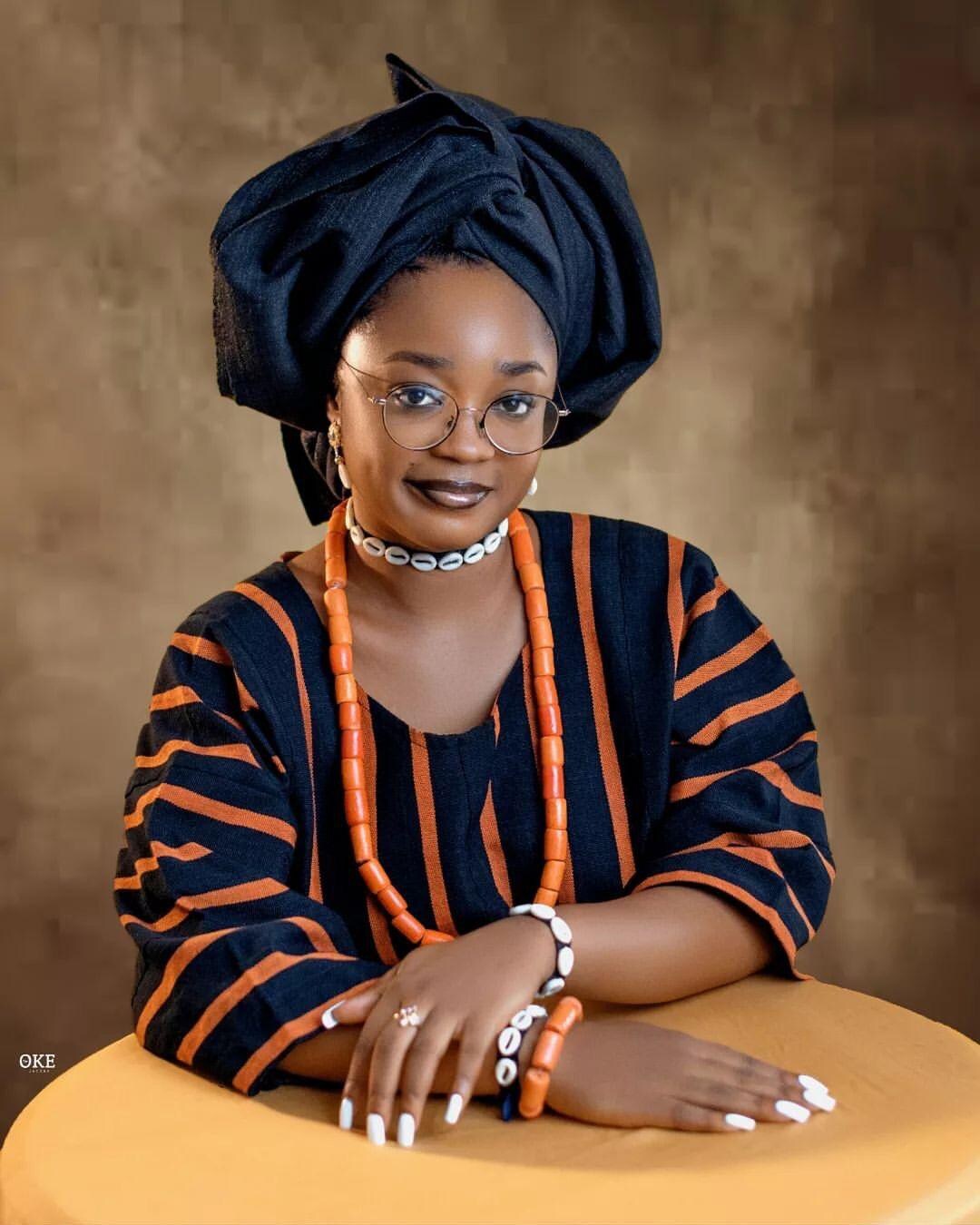 Women Oleku Aso Oke Wrapper, Buba With Gele, Women Luxurious Wear ...