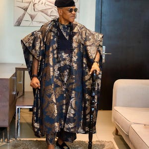 Kings Damask Dansiki Attire With Fila, Men Luxurious Gala Wear, Men ...