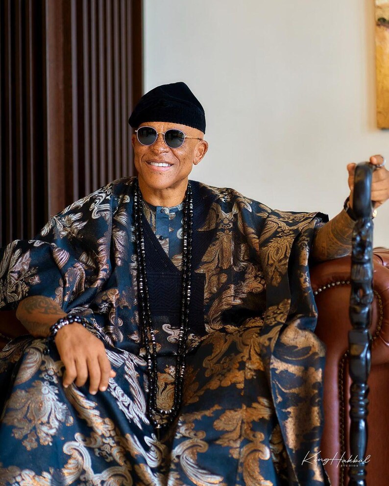 Kings Damask Dansiki Attire With Fila, Men Luxurious Gala Wear, Men ...