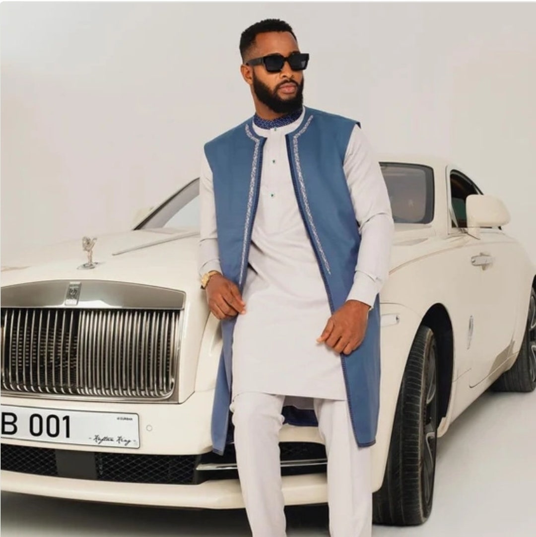 African Men 3 Piece Ceremonial Suit, African Men Suit and Floral Jacket ...