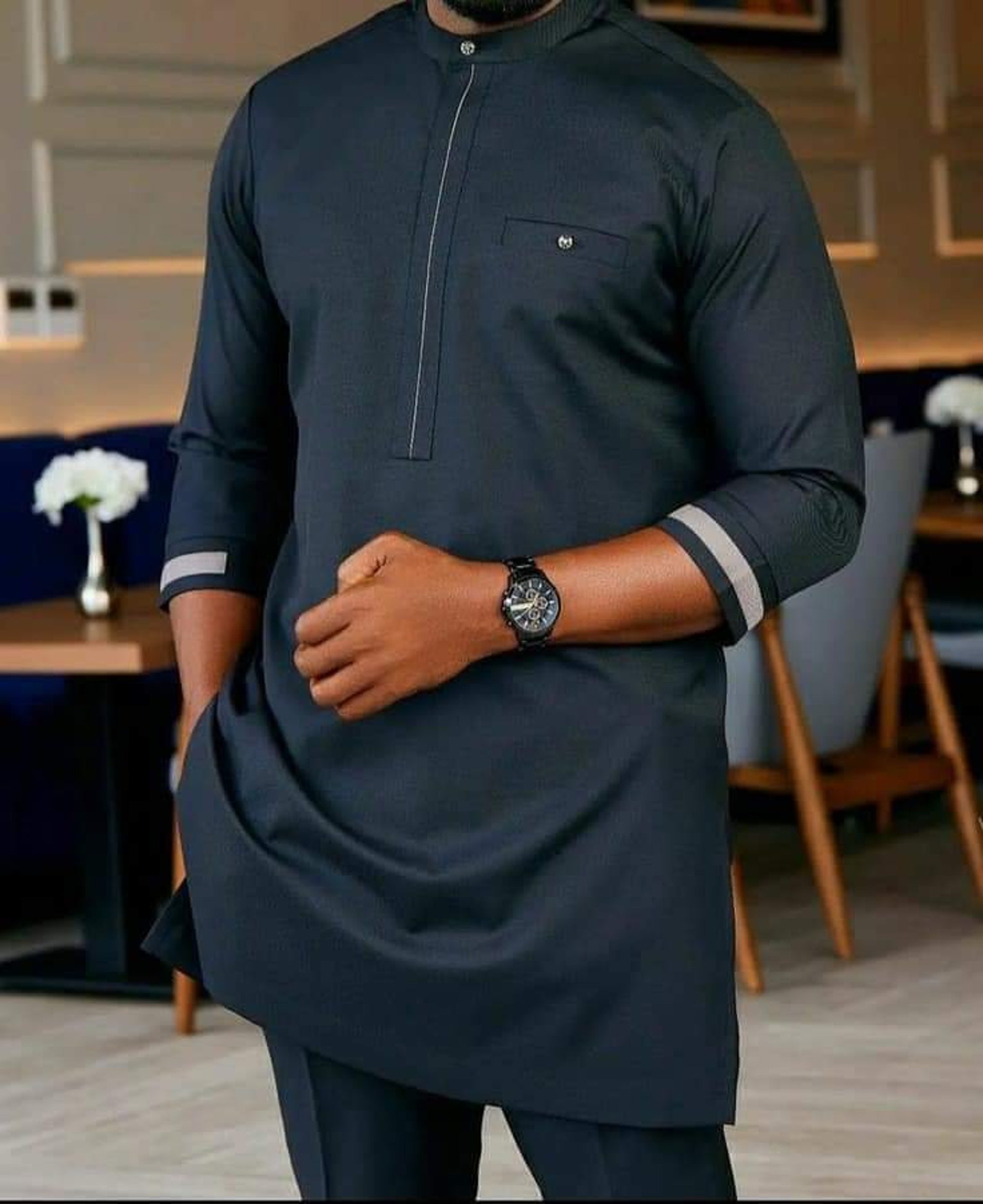 Toba African Men's Kaftan, African Men's Wedding Suit, African Men's ...