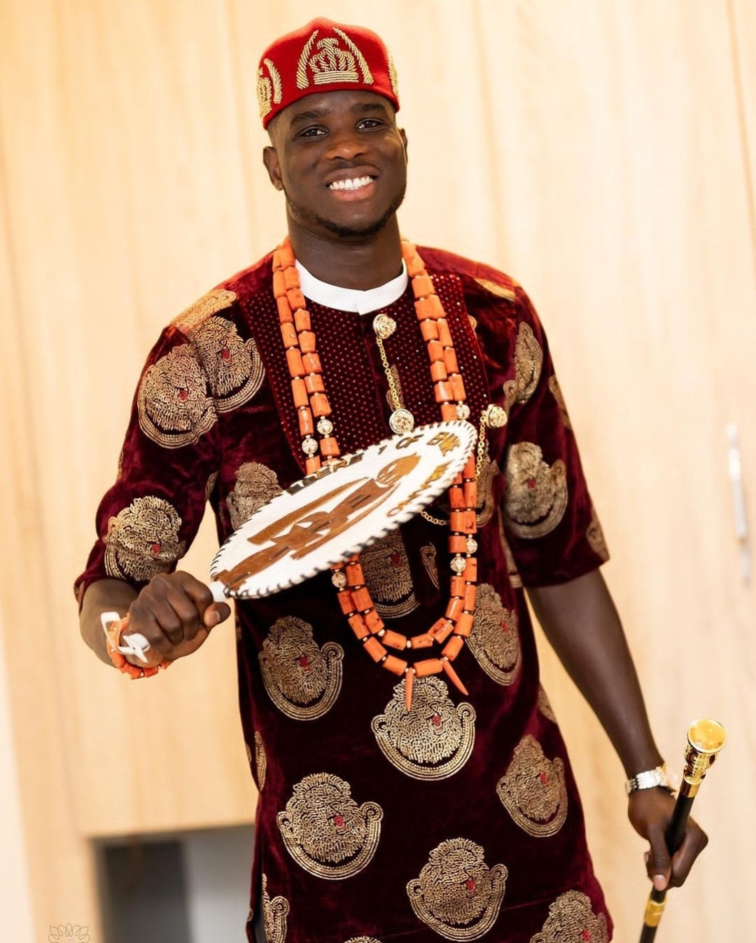 Igbo Kurtamen Traditional Wedding Attire/african Men Wedding Suit ...
