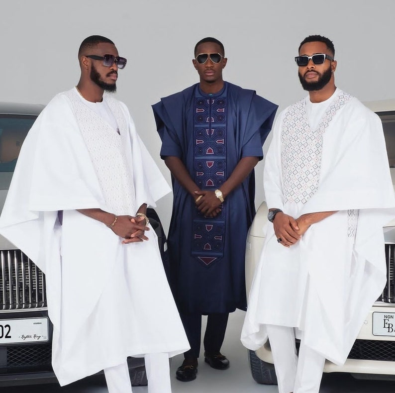 Imole Agbada for Men, Men Clothing, African Wedding Attire Groom Suit ...