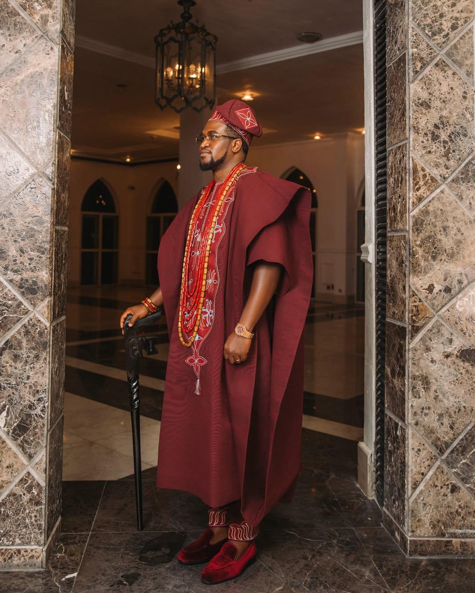 Kings Aso-oke Dashiki Attire With Fila, Men Luxurious Gala Wear, Men ...