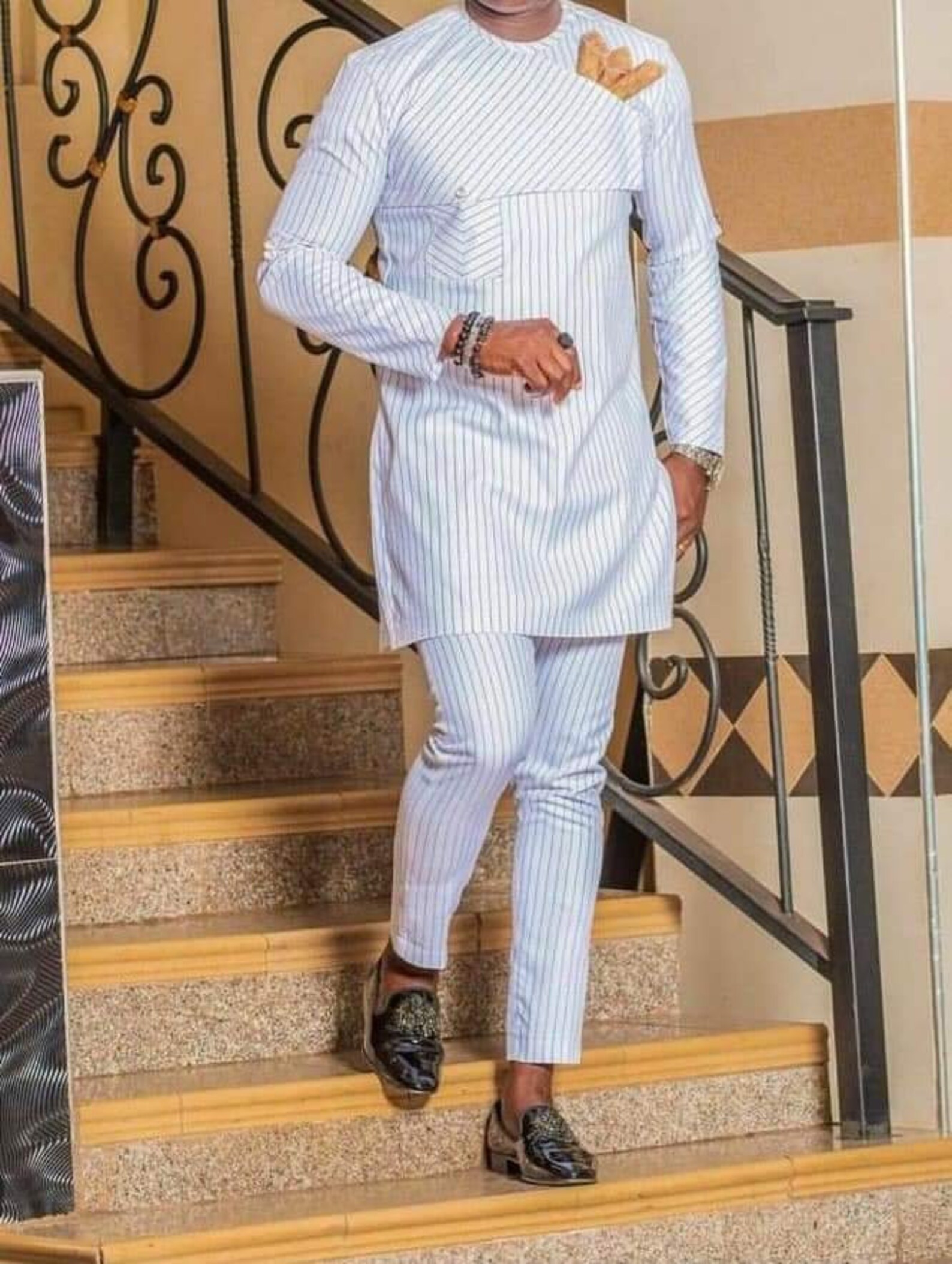 Toba African Men's Kaftan, African Men's Wedding Suit, African Men's ...