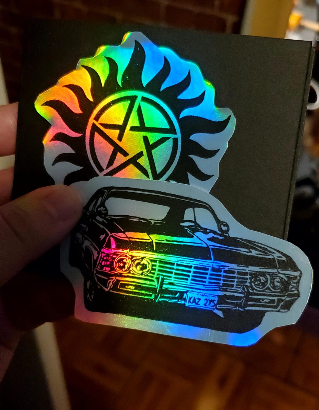 Supernatural Impala Holographic Sticker: Anti-possession Symbol - Etsy
