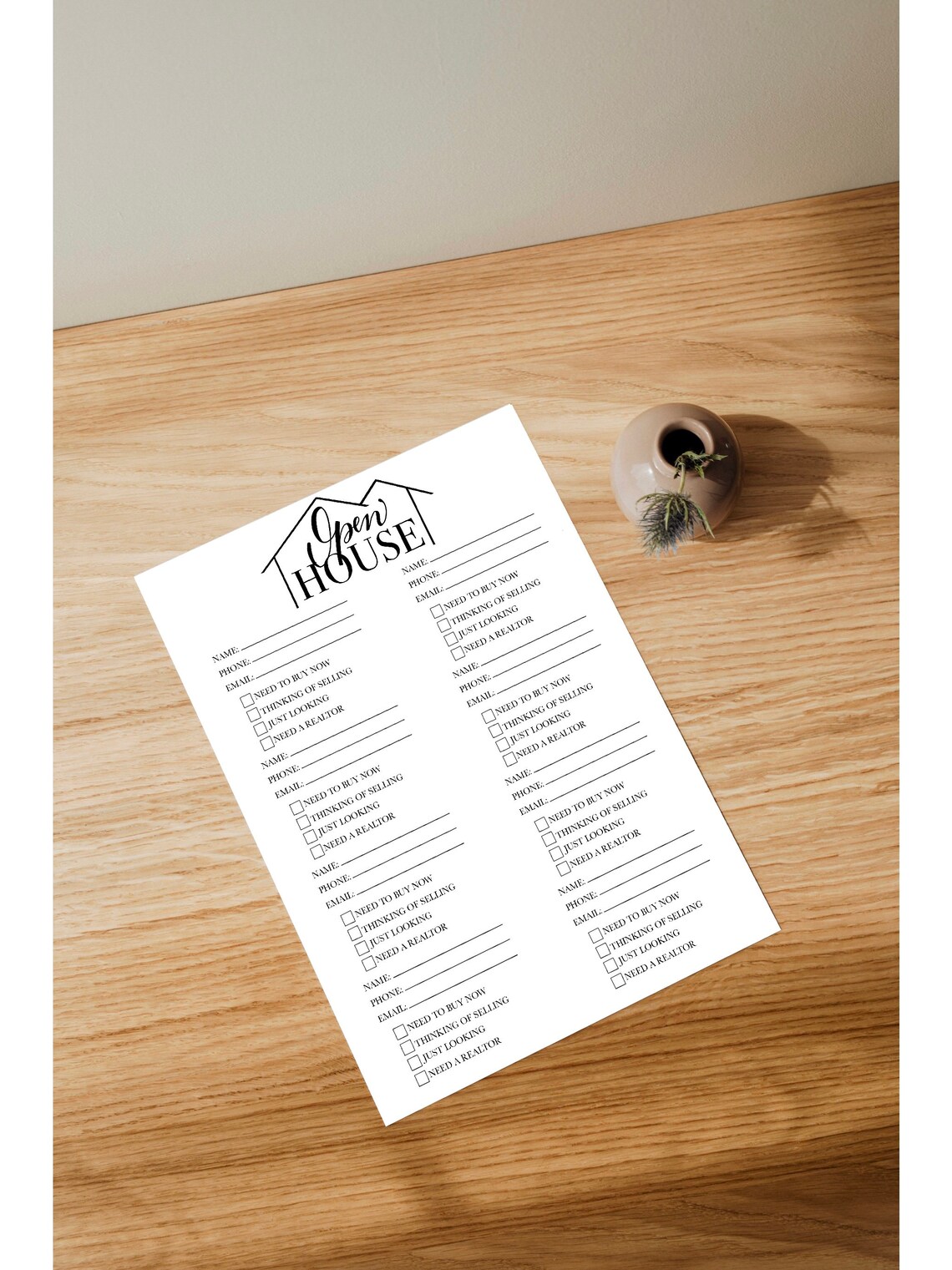 Real Estate Open House Sign in Sheet Printable - Etsy