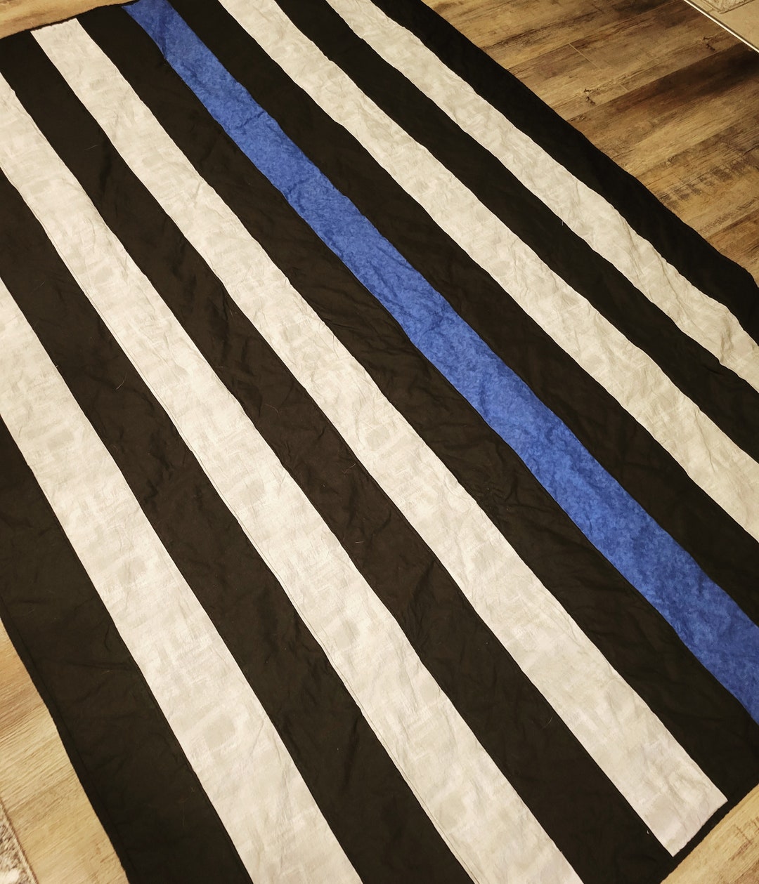 Thin Blue Line Quilt/throw - Etsy