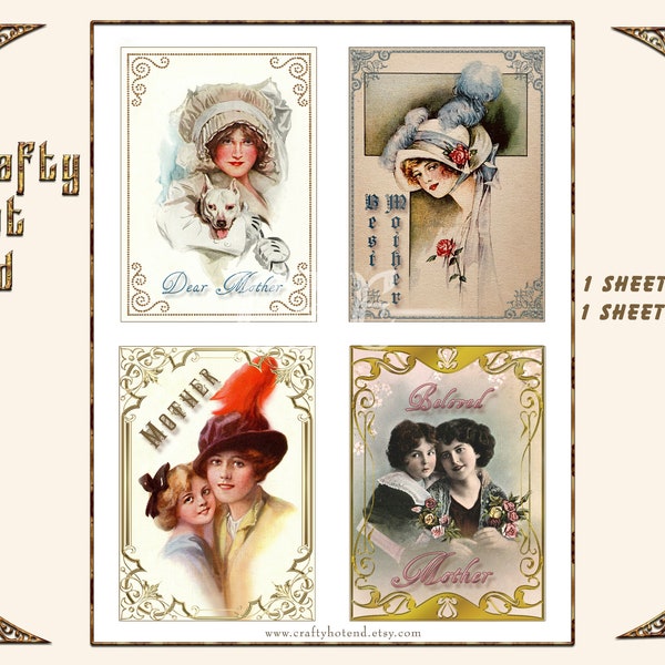 Decoupage Paper Victorian Ladies Etsy
