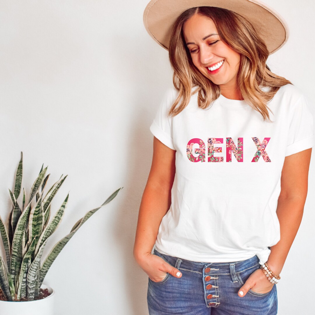 Gen X Floral T-shirt, Gen X Gift, Mom Christmas Gift, Gen X Christmas ...