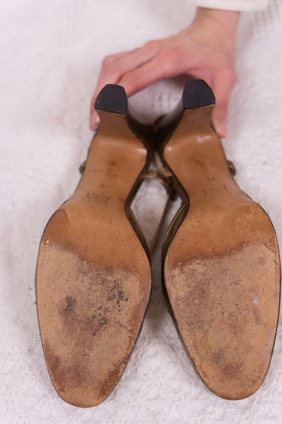 1970’s Vintage Givenchy Gold Metallic Heels - Gem