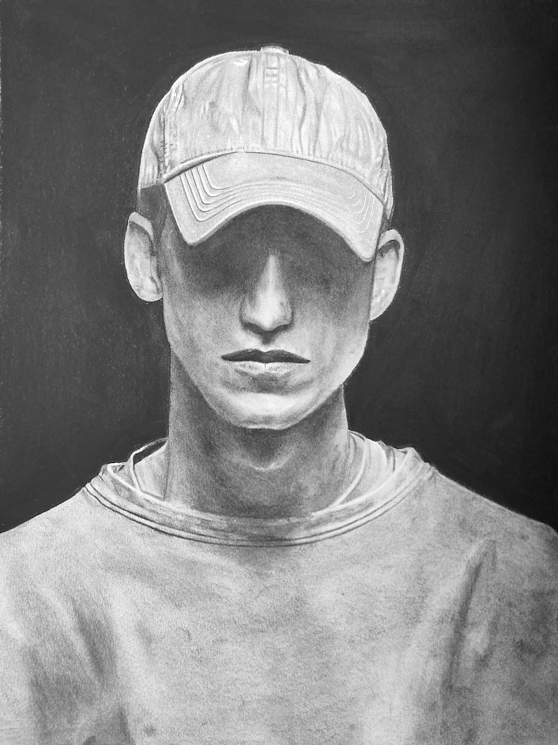 NF “hope” Themed Charcoal/graphite Drawing (print) - Etsy