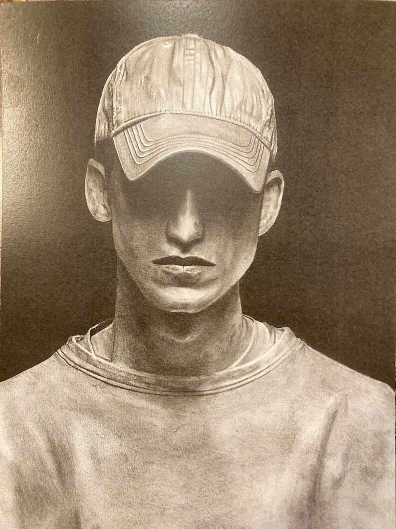 NF “hope” Themed Charcoal/graphite Drawing (print) - Etsy