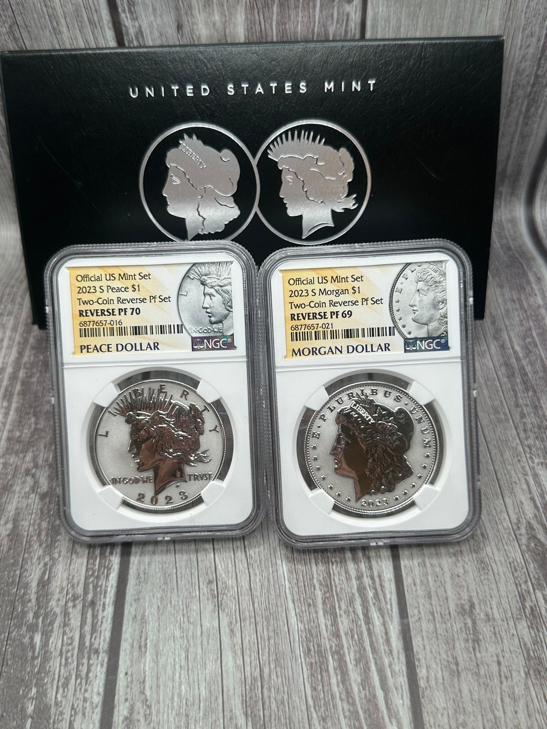2023-S Reverse Proof Morgan and Peace Dollar 2pc Set NGC PF 70 PF 69 - Etsy