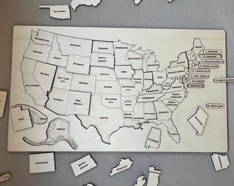 States Puzzle Game - Etsy