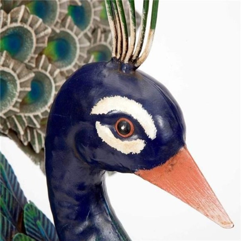 Elegant Peacock Metal Garden Sculpture Indoor and Outdoor - Etsy