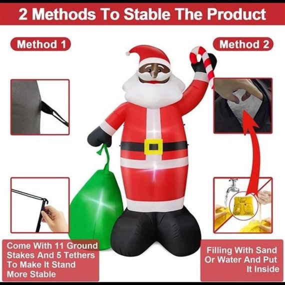 Christmas Santa Reindeer Stable Airblown Inflatable 12