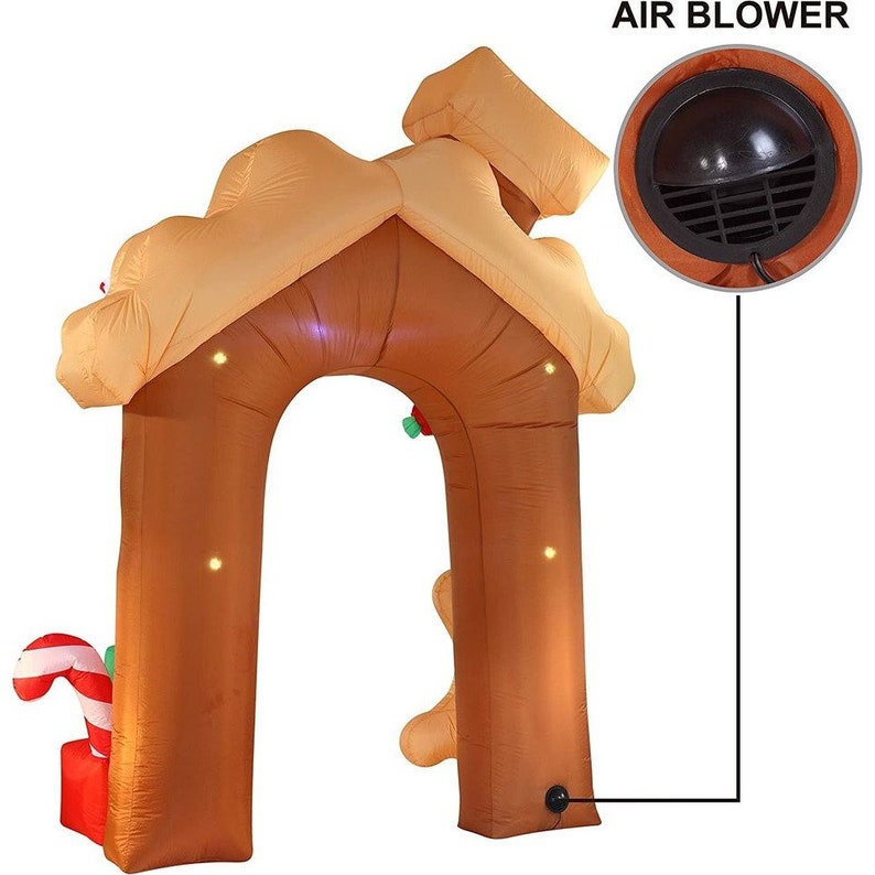 Christmas Inflatable Gingerbread House Archway 10 Ft With Etsy