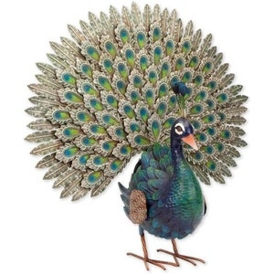Elegant Peacock Metal Garden Sculpture Indoor and Outdoor - Etsy