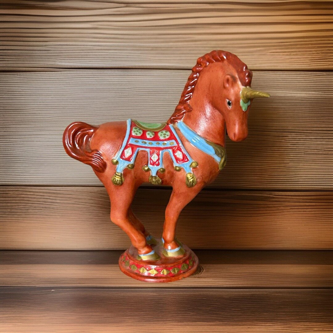 Vintage 1991 Franklin Mint Persian Lager Unicorn Figurine - Etsy