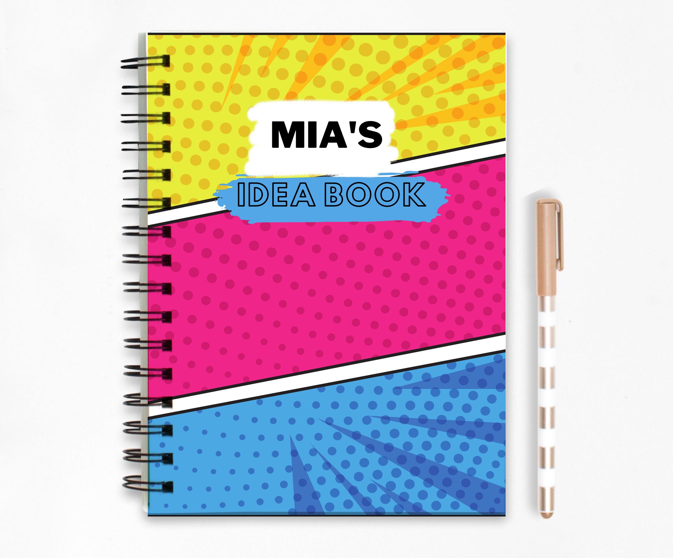 Superhero Idea Notebook, Big Ideas Notebook, Personalized Gift, 8.5 X ...