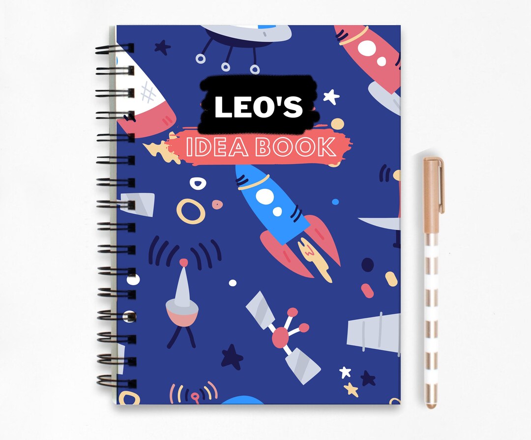 Space Idea Notebook, Big Ideas Notebook, Personalized Gift, 8.5 X 11 ...