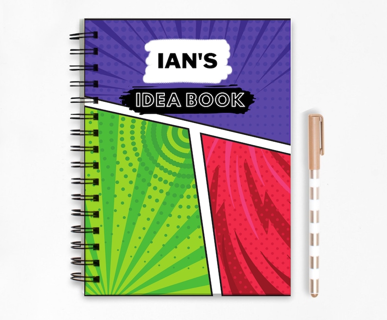 Superhero Idea Notebook, Big Ideas Notebook, Personalized Gift, 8.5 X ...