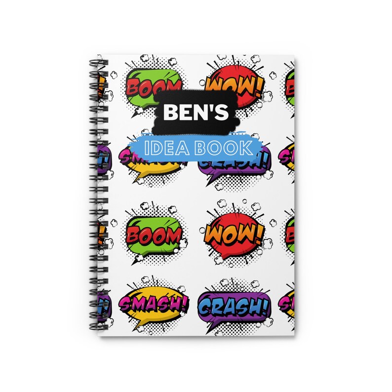 Superhero Idea Notebook, Big Ideas Notebook, Personalized Gift, 8.5 X ...