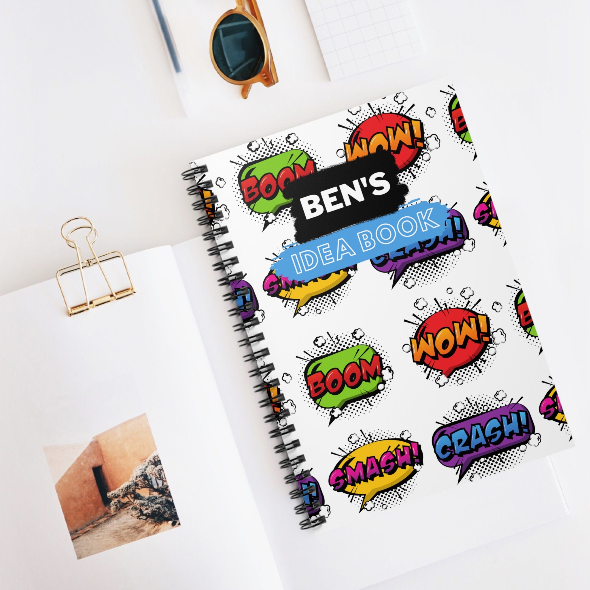 Superhero Idea Notebook, Big Ideas Notebook, Personalized Gift, 8.5 X ...