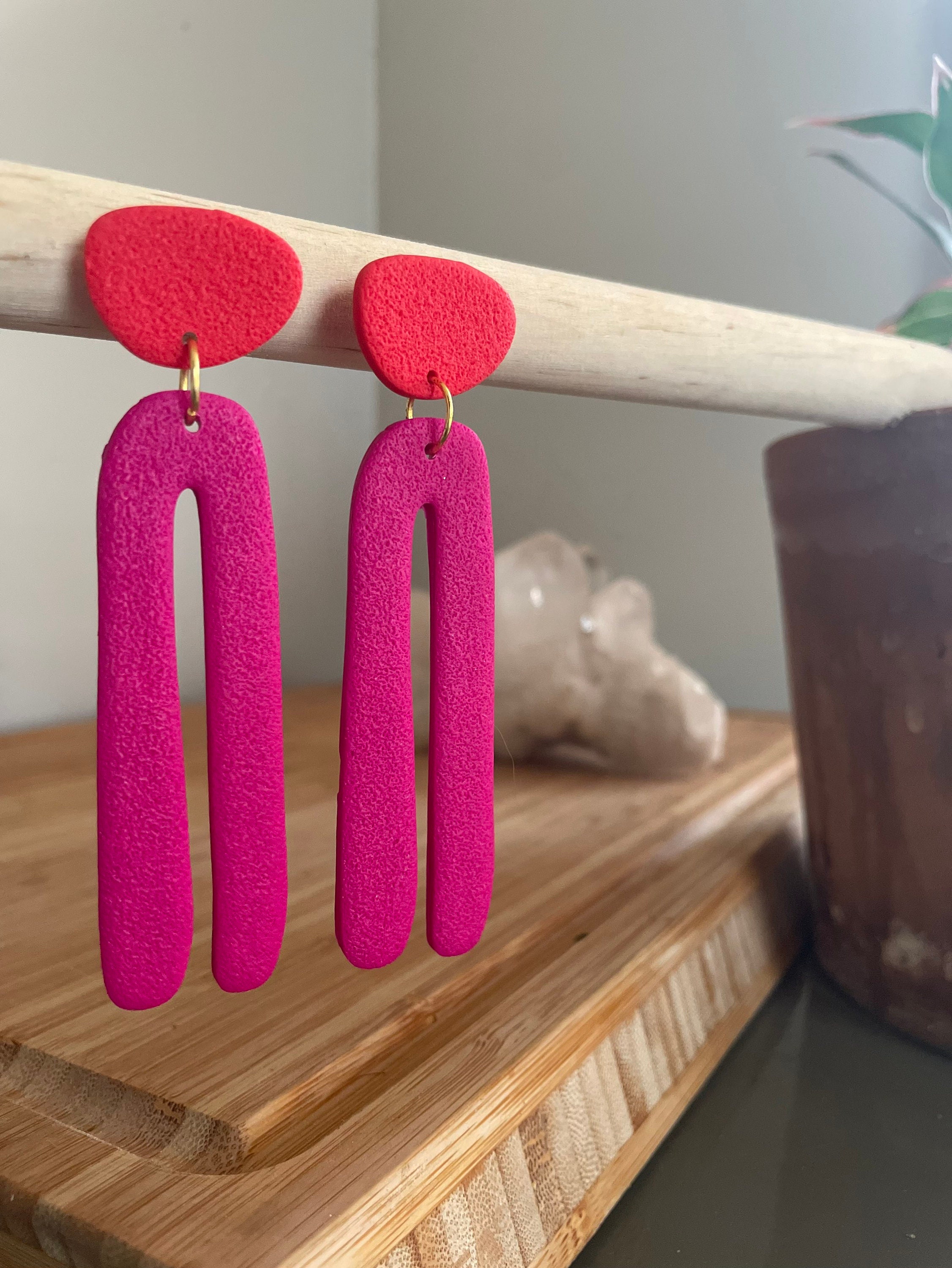 Fuchsia + Red Pebble Arches - Etsy