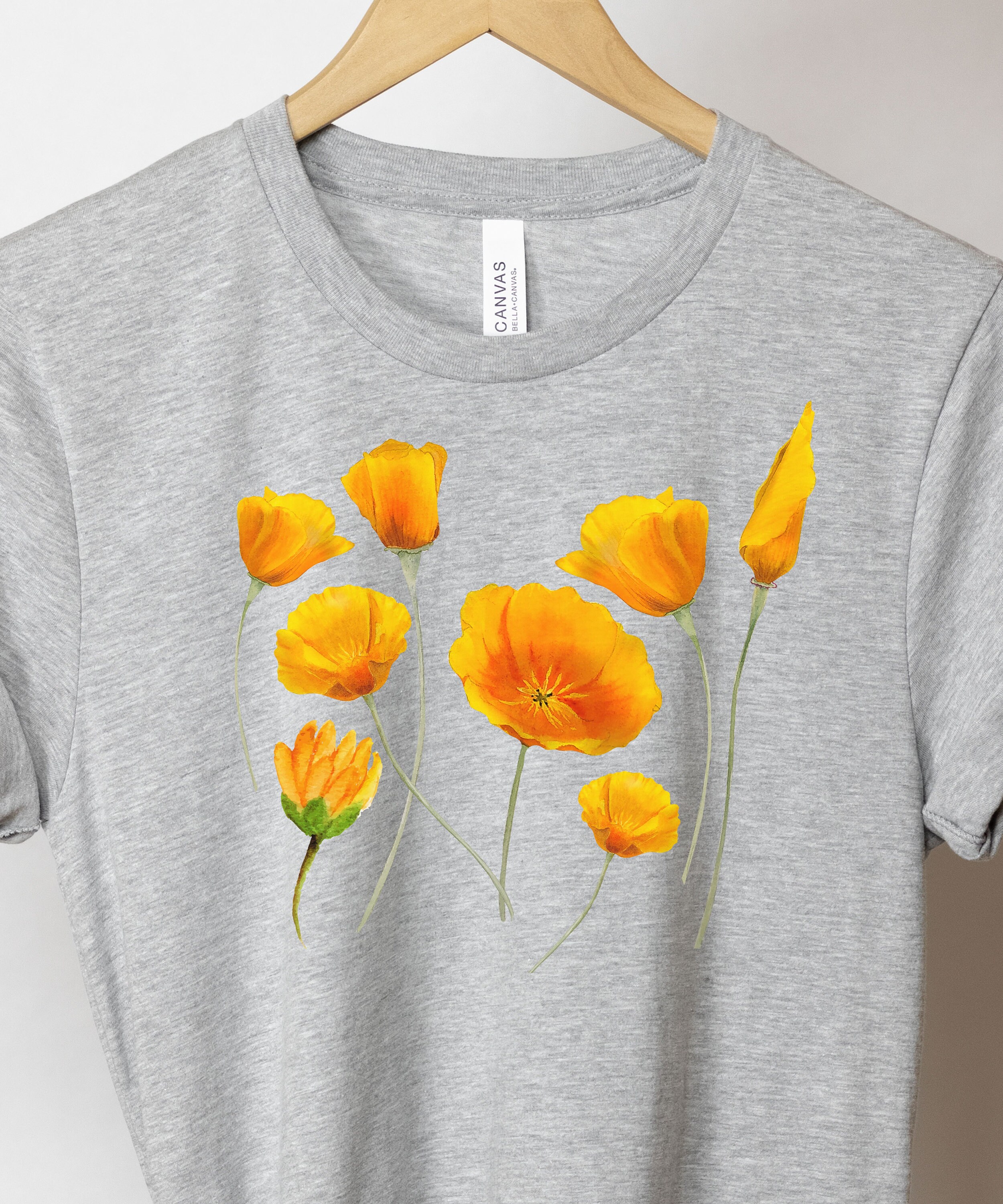 Wildflowers and Stems T-shirt Cute Boho Yellow/orange Flowers - Etsy