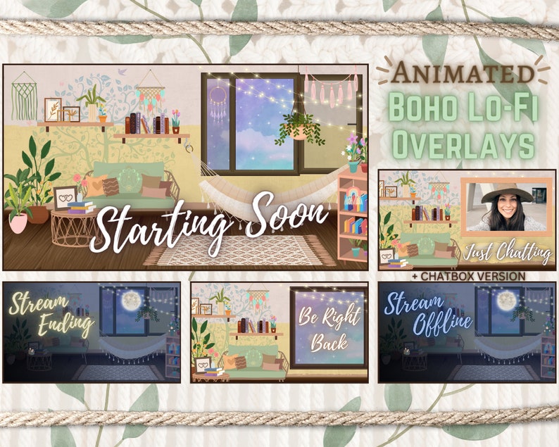 Boho Lo-fi Overlay Package - Etsy