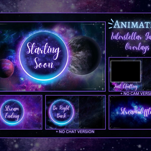 Galaxy Twitch Overlay - Etsy