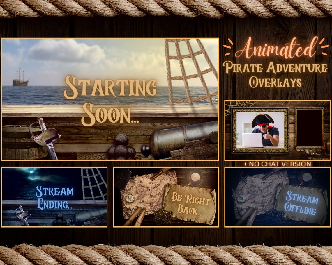Pirate Adventure Overlay Package - Etsy Australia