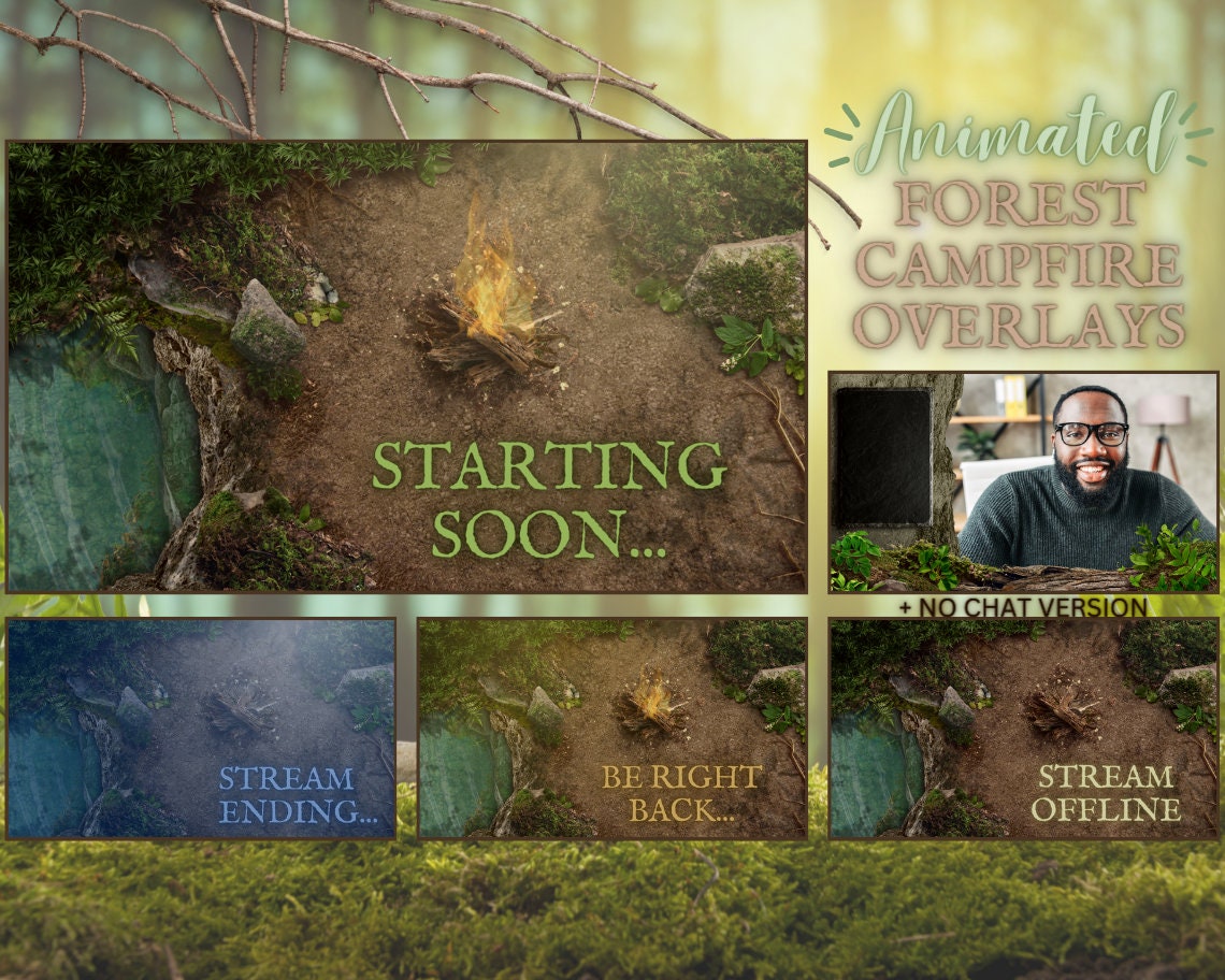 Forest Campfire Overlay Package - Etsy